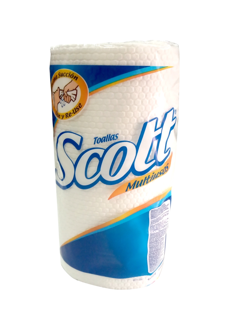 TOALLA SCOTT MULTIUSOS ROLLO DE COCINA BLANCO CAJA X 24 ROLLOS ...