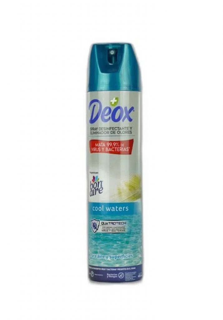 DEOX SPRAY DESINFECTANTE ELIMINADOR DE OLORES 400 ML COOL | Metrografik SAS